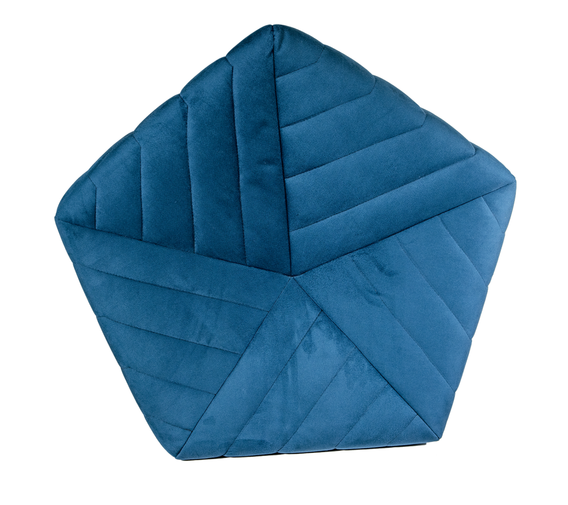 Puff pentágono de terciopelo Mackay - El Taller de la Espuma